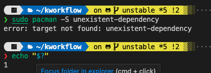 Misleading error message when `./setup.sh --install` fails because of unexistent dependency on ...