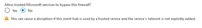 Azurerm Eventhub Namespace No Option To Allow Microsoft Trusted Services To Bypass Firewall