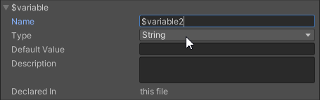 Variable name field doesn't persist value when clicking into type dropdown · Issue #69 ...