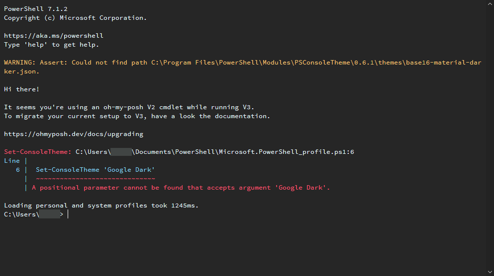 PSConsoleTheme MUST be loaded before the oh-my-posh commands · Issue ...