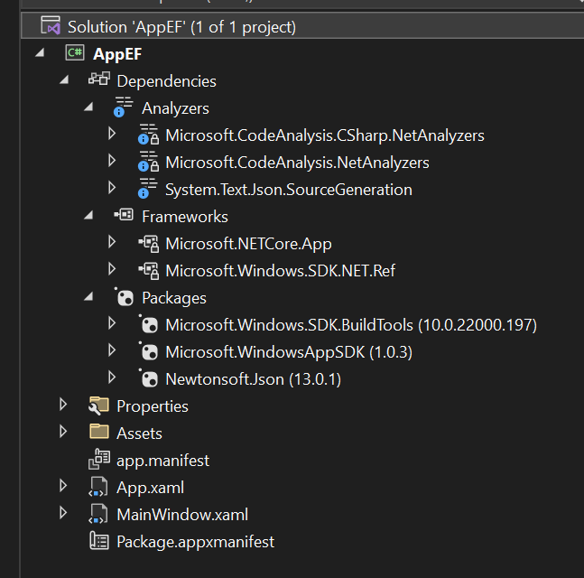 error APPX1101: Payload contains two or more files with the same destination path 'AppEF.deps ...