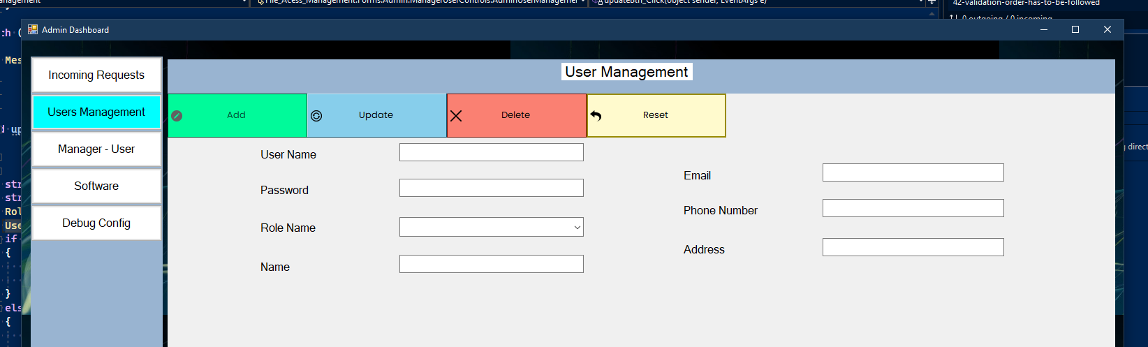 Clicking Update button after reset button, without selecting any users will throw error · Issue ...