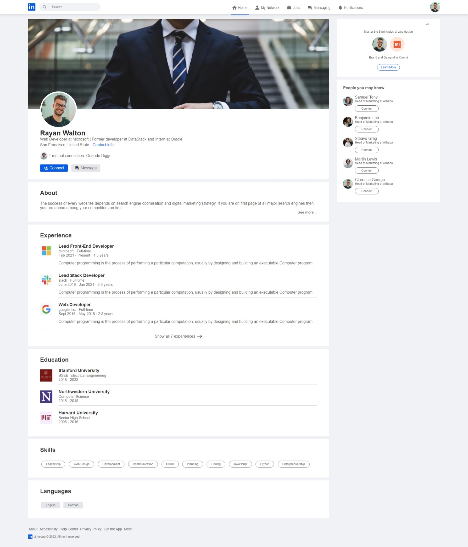 GitHub - arya-shikha/Dummy-Linkedin: Social network website