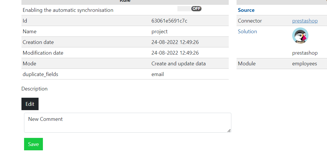 Add comments on a rule · Issue #997 · Myddleware/myddleware · GitHub