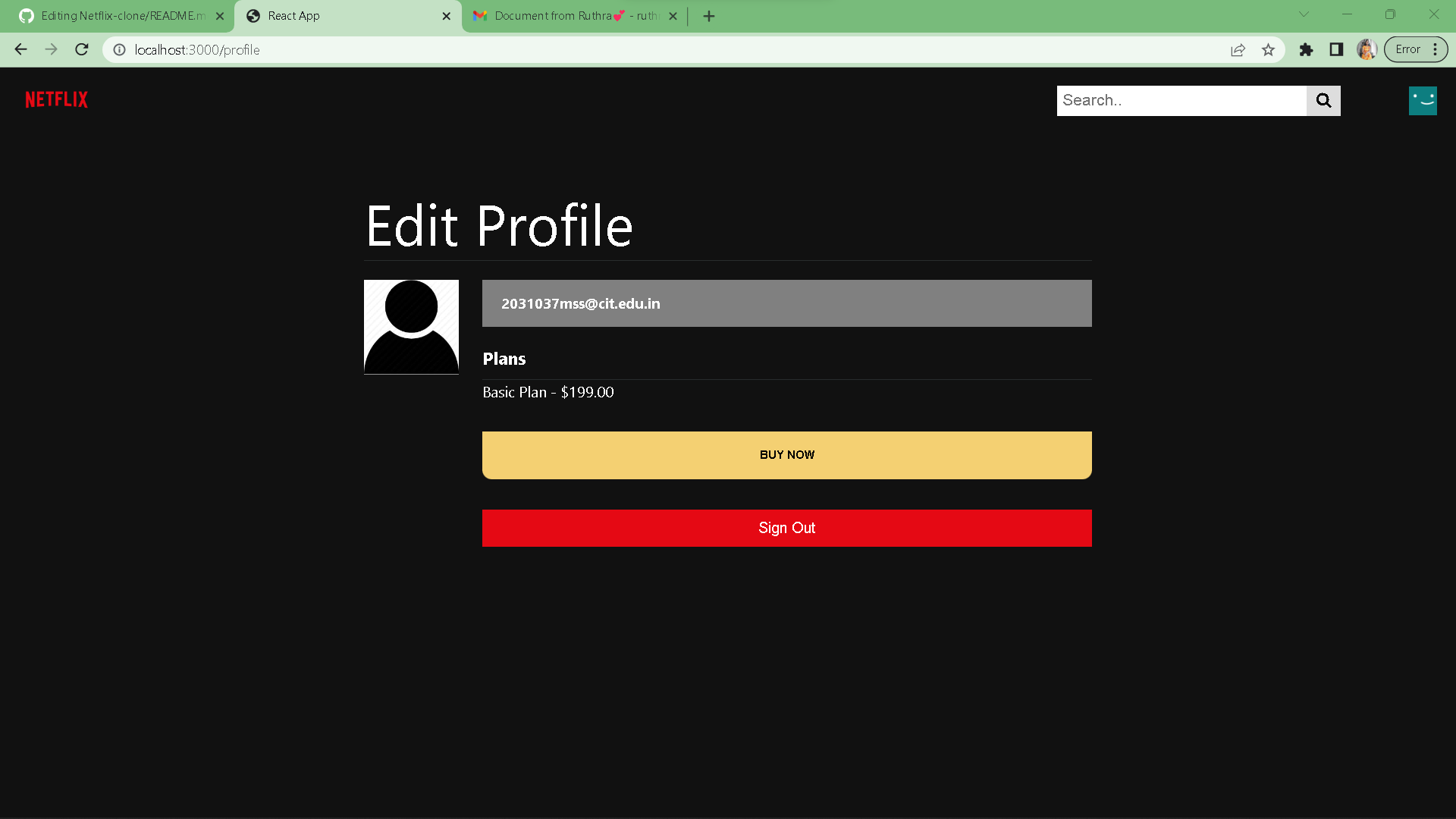 GitHub - ruthra25/Netflix-clone
