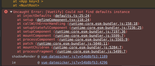 Slot with vuetify breaks since 6.x · Issue #572 · Vuepic/vue-datepicker · GitHub