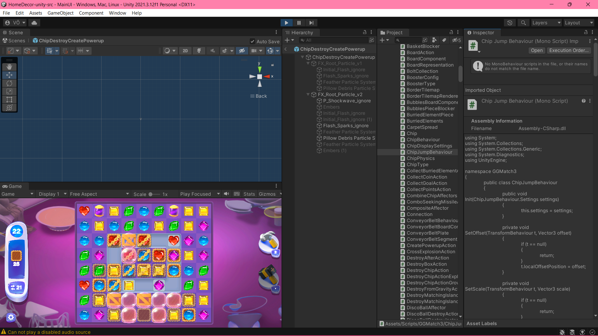 Assets\Scripts\GGMatch3\ChipJumpBehaviour · Issue #38 · KyoGren/se2022-5.1 · GitHub