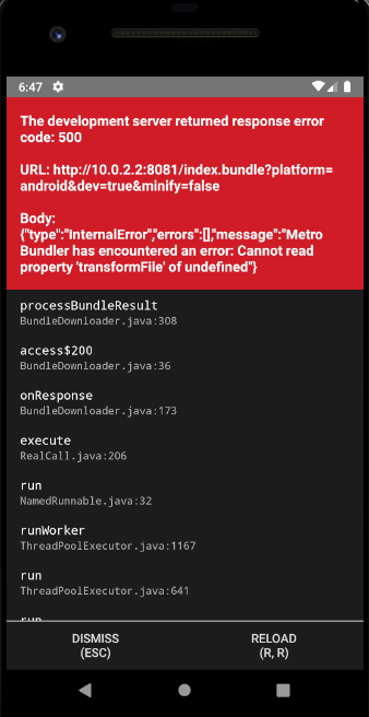 Cannot read property 'transformFile' · Issue #28369 · facebook/react-native · GitHub