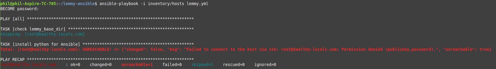 Server unreachable error when trying to install using ansible · Issue #1961 · LemmyNet/lemmy ...