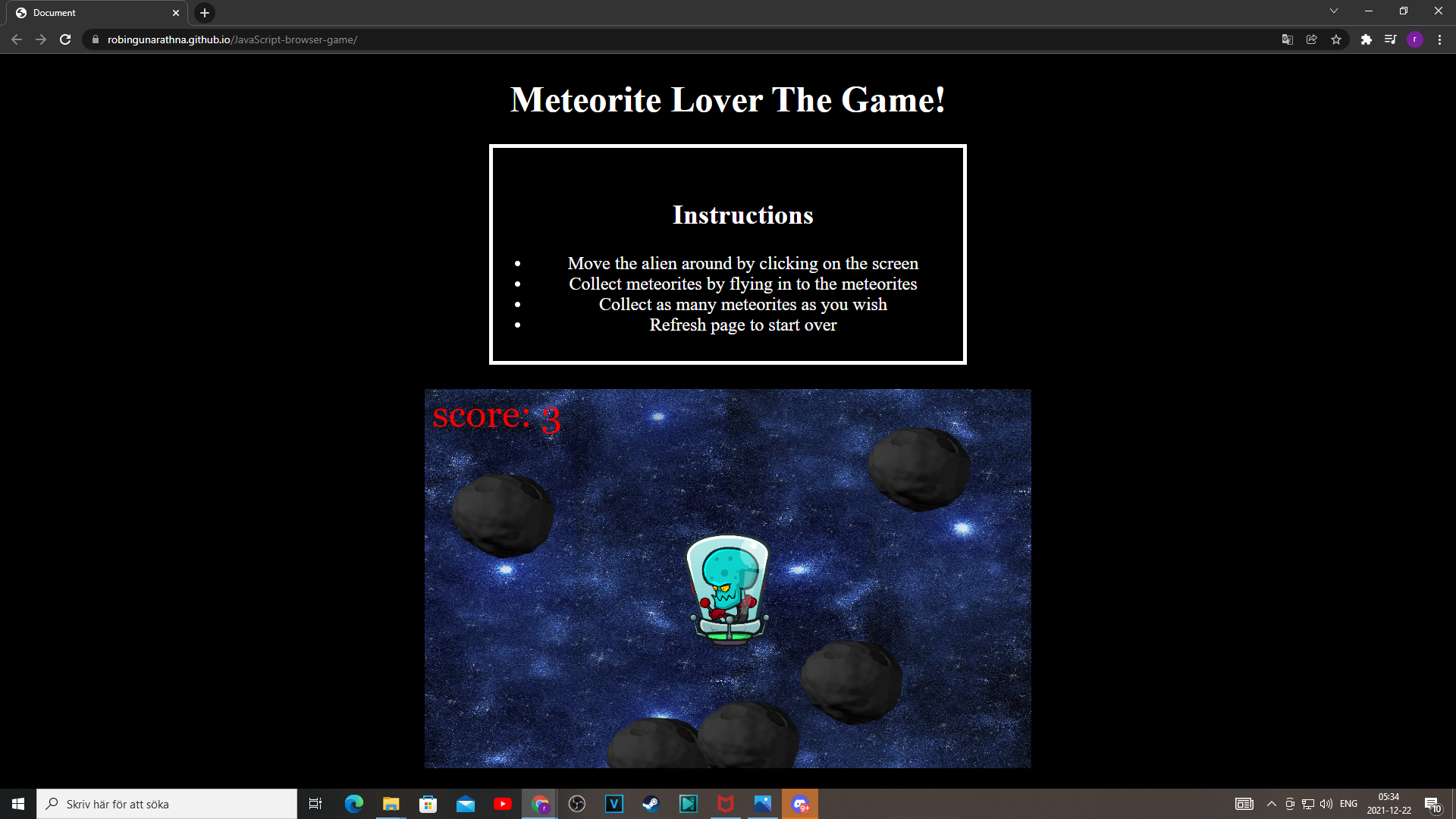 GitHub - RobinGunarathna/JavaScript-browser-game