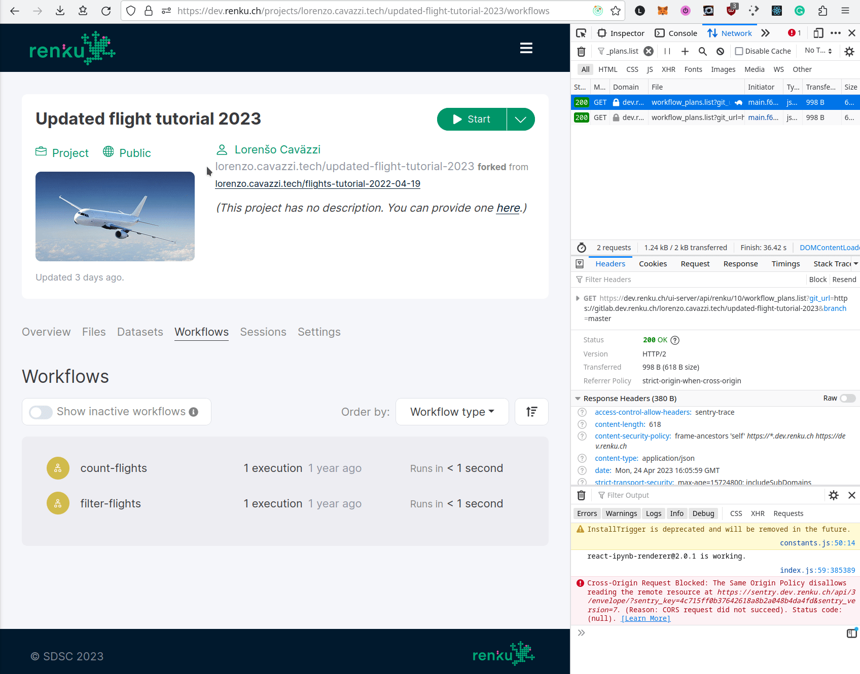 Regression Non Supported Message Briefly Flashes When Loading A Projects Workflows Tab · Issue