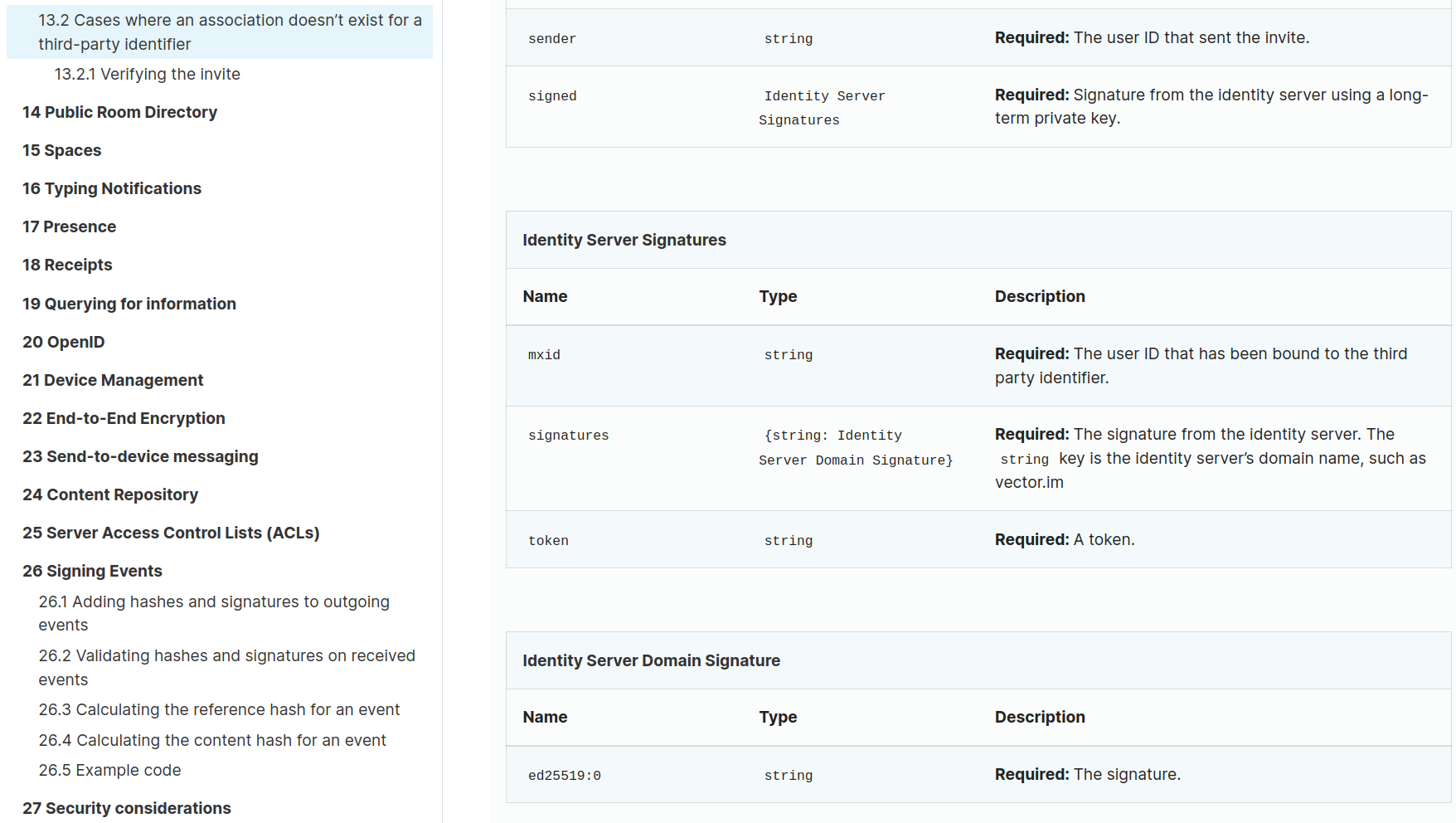 Identity Server Domain Signature type name mismatch · Issue #652 · matrix-org/matrix-spec · GitHub