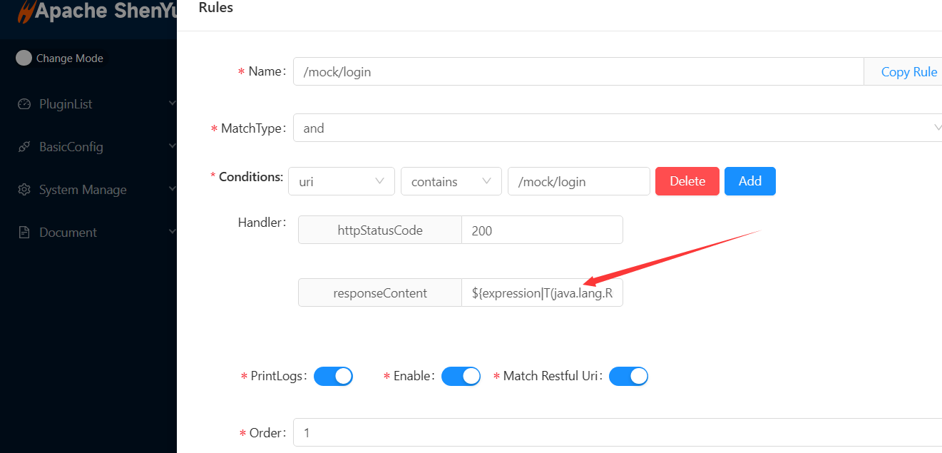 Apache Shenyu V251 Has Spel Expression Injection Vulnerability