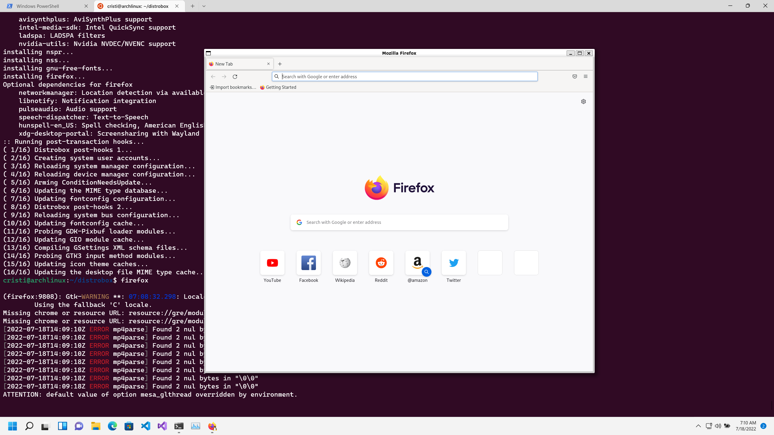 [Error] no matching entries in passwd file - WSL2 · Issue #94 · 89luca89/distrobox · GitHub