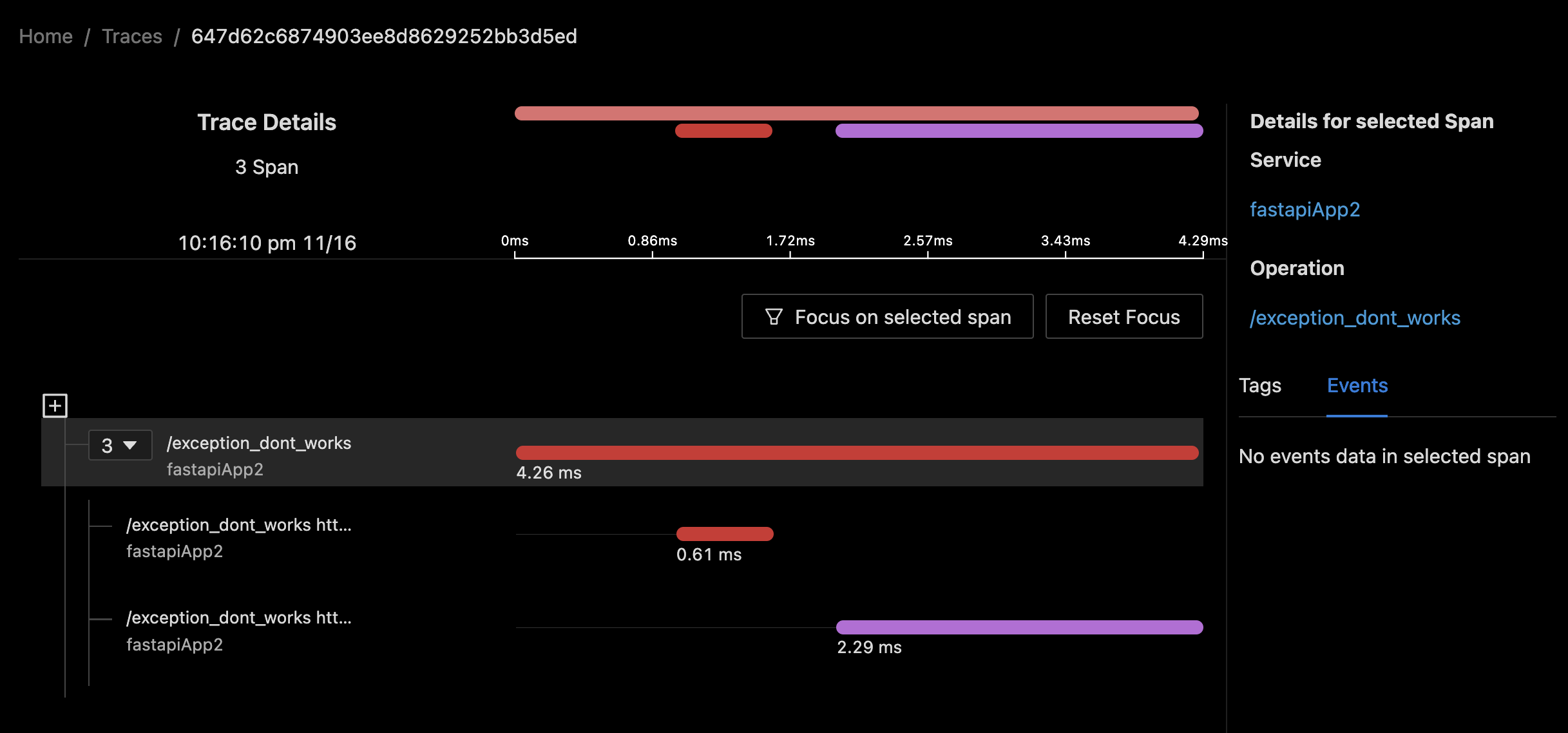 Exceptions not registering in the main Exceptions page even though log page recognizes it ...