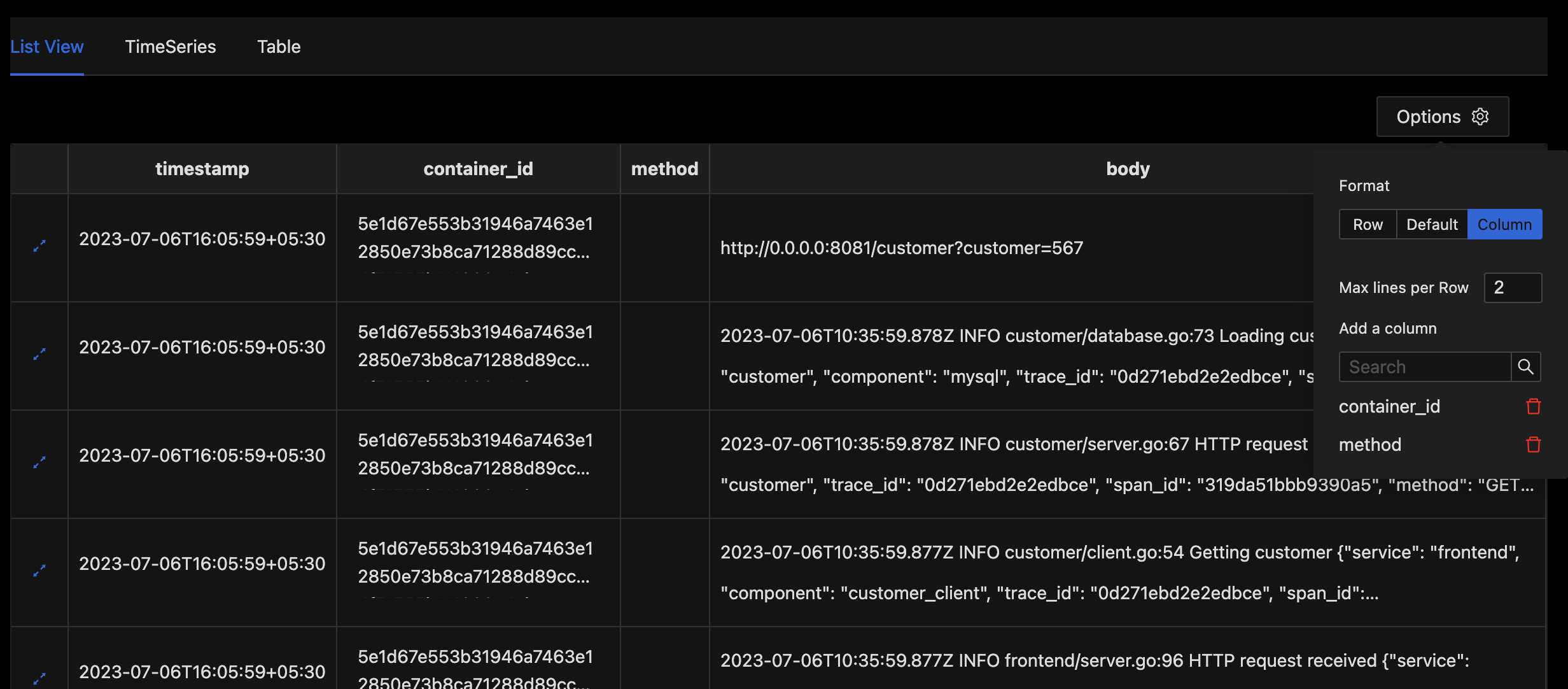 Preserve Logs List View State Options · Issue 3050 · Signoz Signoz