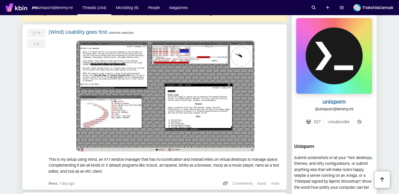 GitHub - ThakshilaDamsak/KraftBin: Cleaner and familiar look for Kbin.