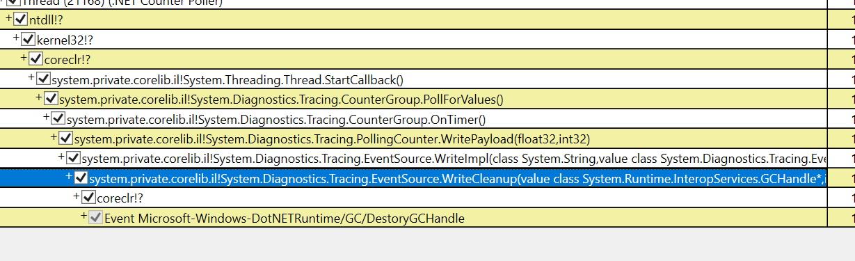 Using dotnet counters results in excessive GCHandle allocations and pinning · Issue #49422 ...