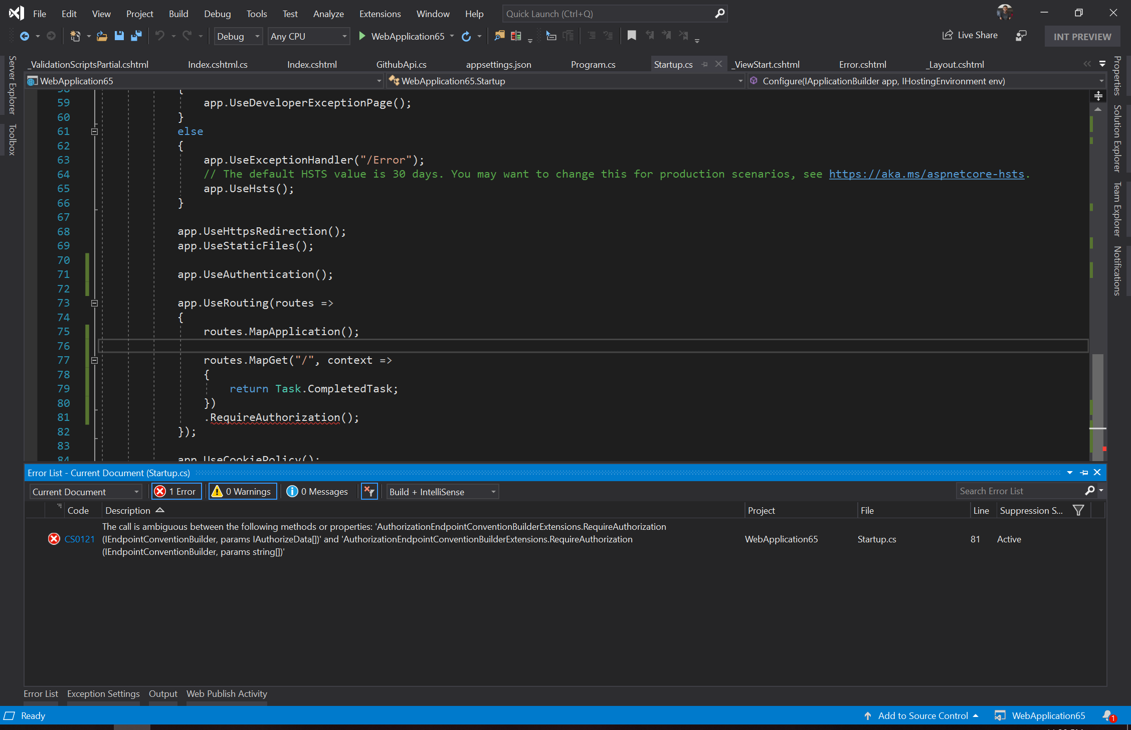 Using RequireAuthorization results in an ambiguous method compilation error · Issue #6897 ...