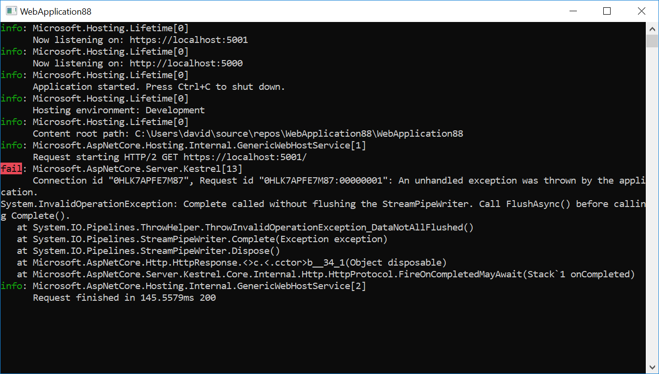 StreamPipeWriter.Complete should throw if there's unflushed data · Issue #7102 · dotnet ...
