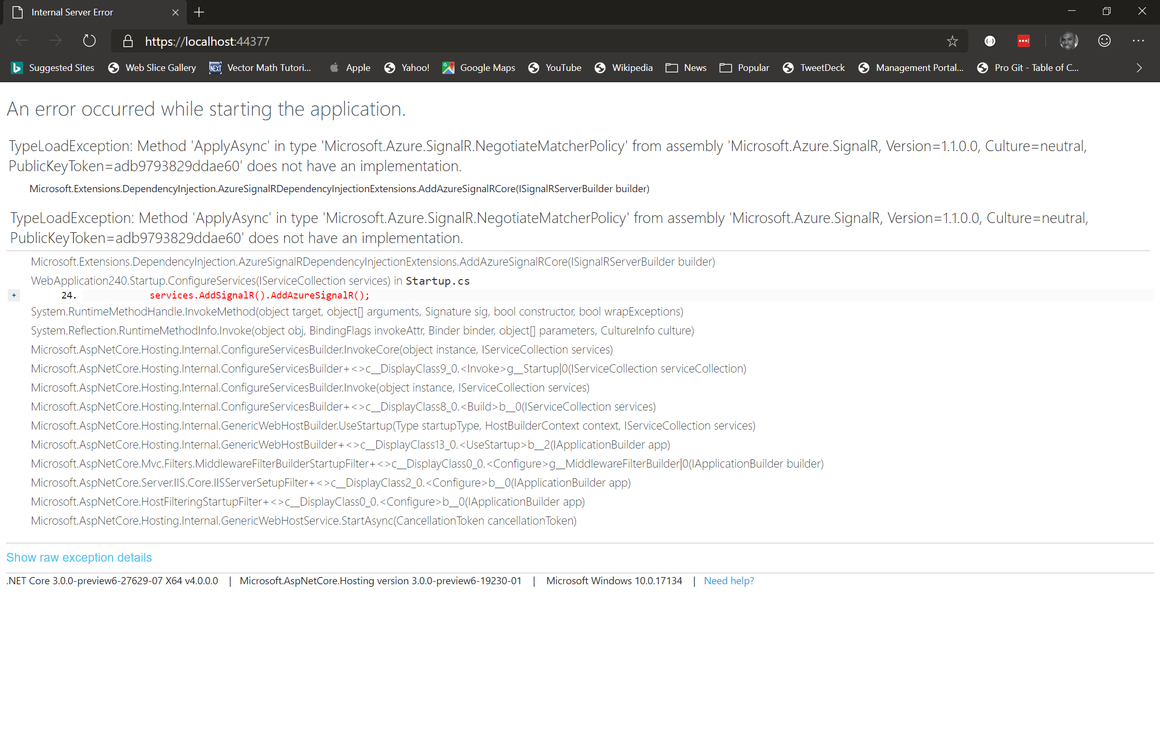 Azure SignalR broken in preview6 · Issue #517 · Azure/azure-signalr · GitHub