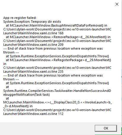 Launcher Issues · Issue #157 · MCMrARM/mc-w10-version-launcher · GitHub