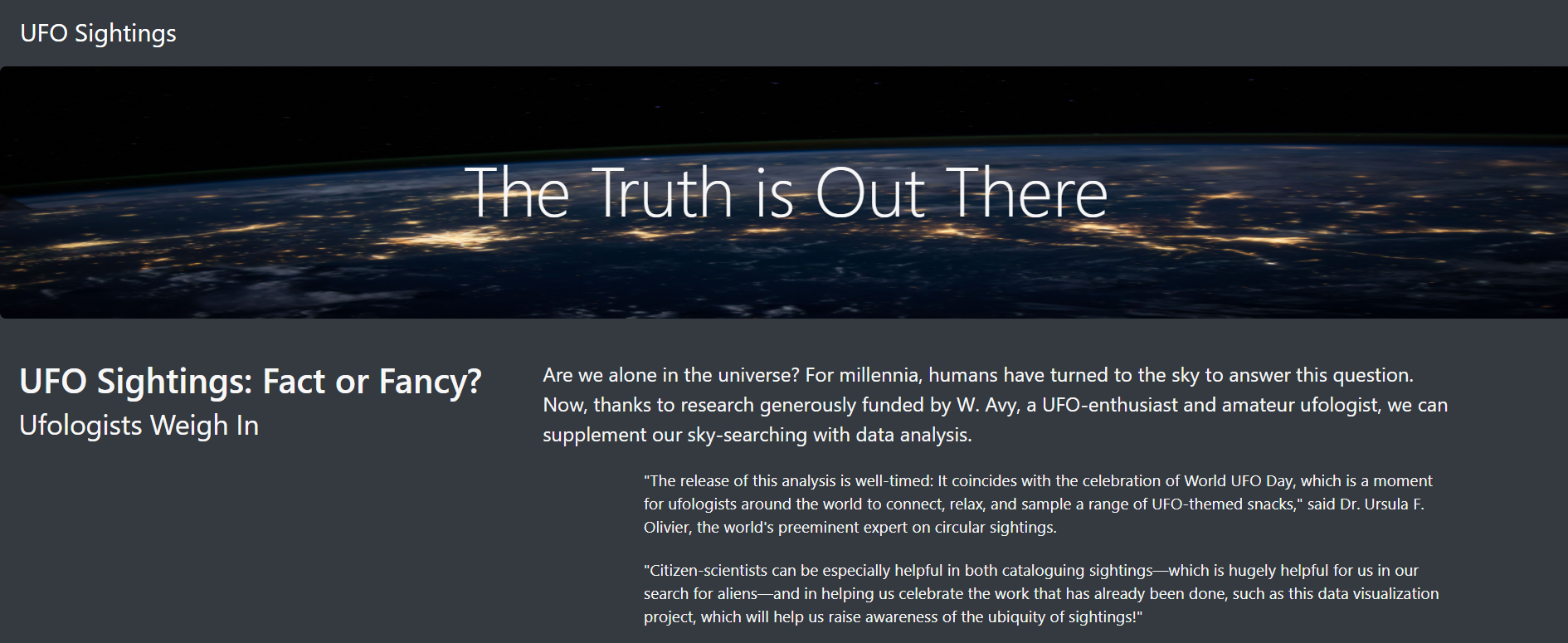 GitHub - MelBRhoden/UFOs