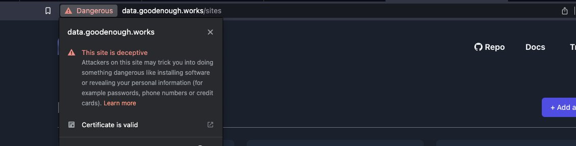 self hosted detected as Phishing / Malware · plausible analytics · Discussion #2805 · GitHub