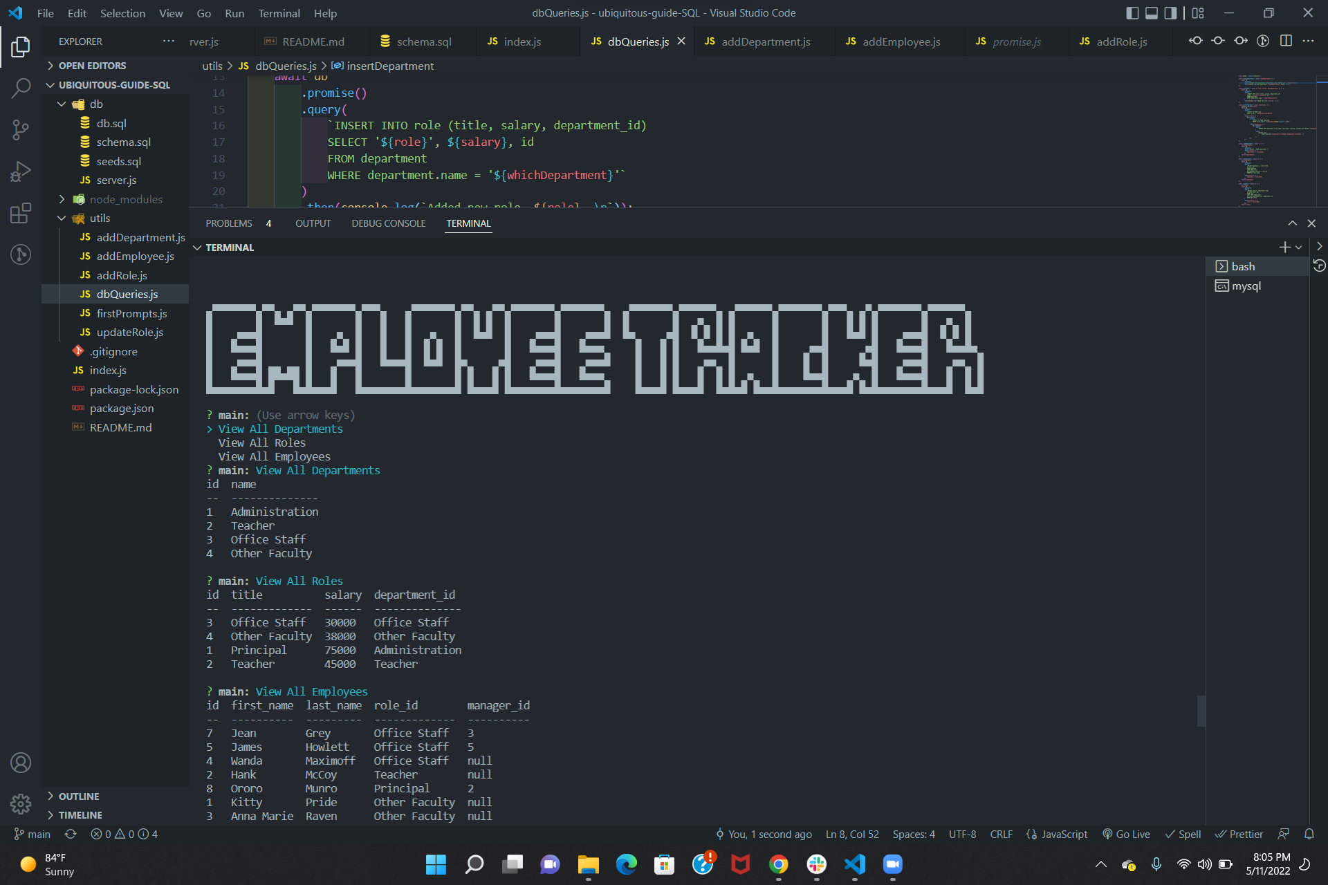 GitHub - JulesMcP/ubiquitous-guide-SQL