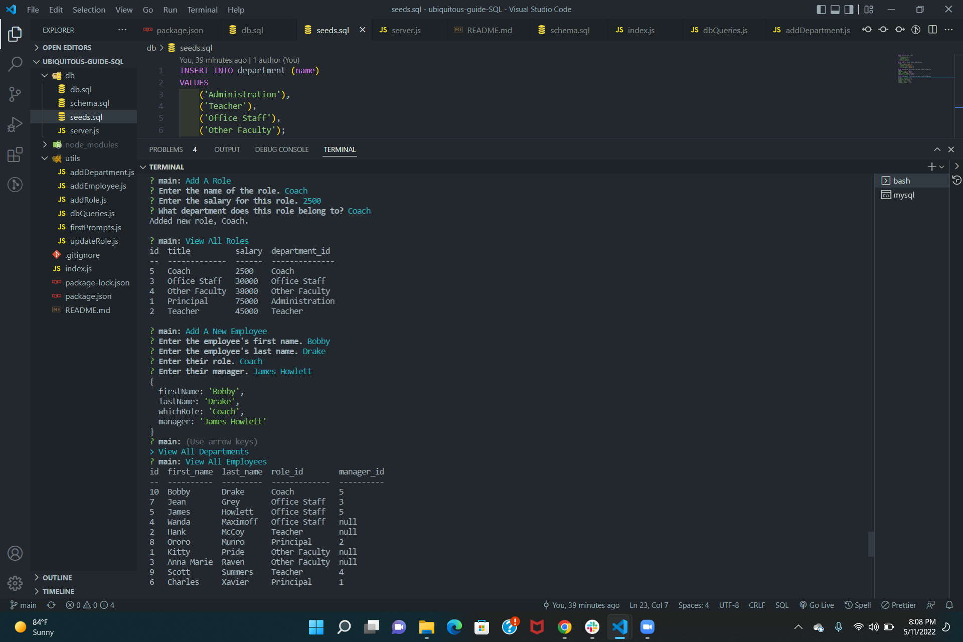 GitHub - JulesMcP/ubiquitous-guide-SQL