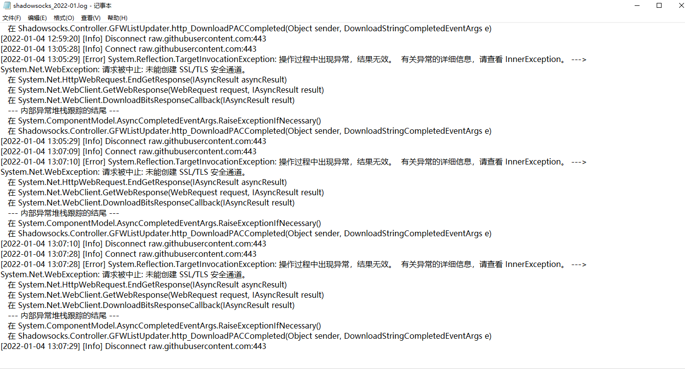 pac报错 · Issue #486 · shadowsocksrr/shadowsocksr-csharp · GitHub