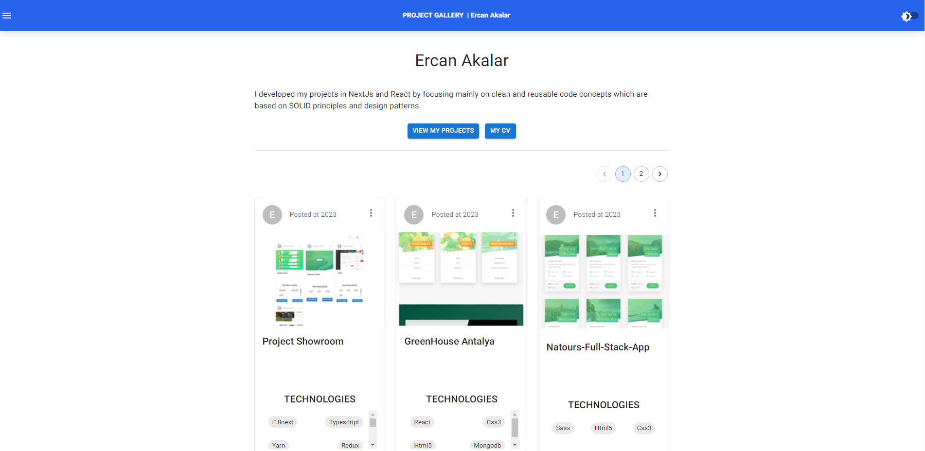 GitHub - ercanakalar/projects-showroom-v2