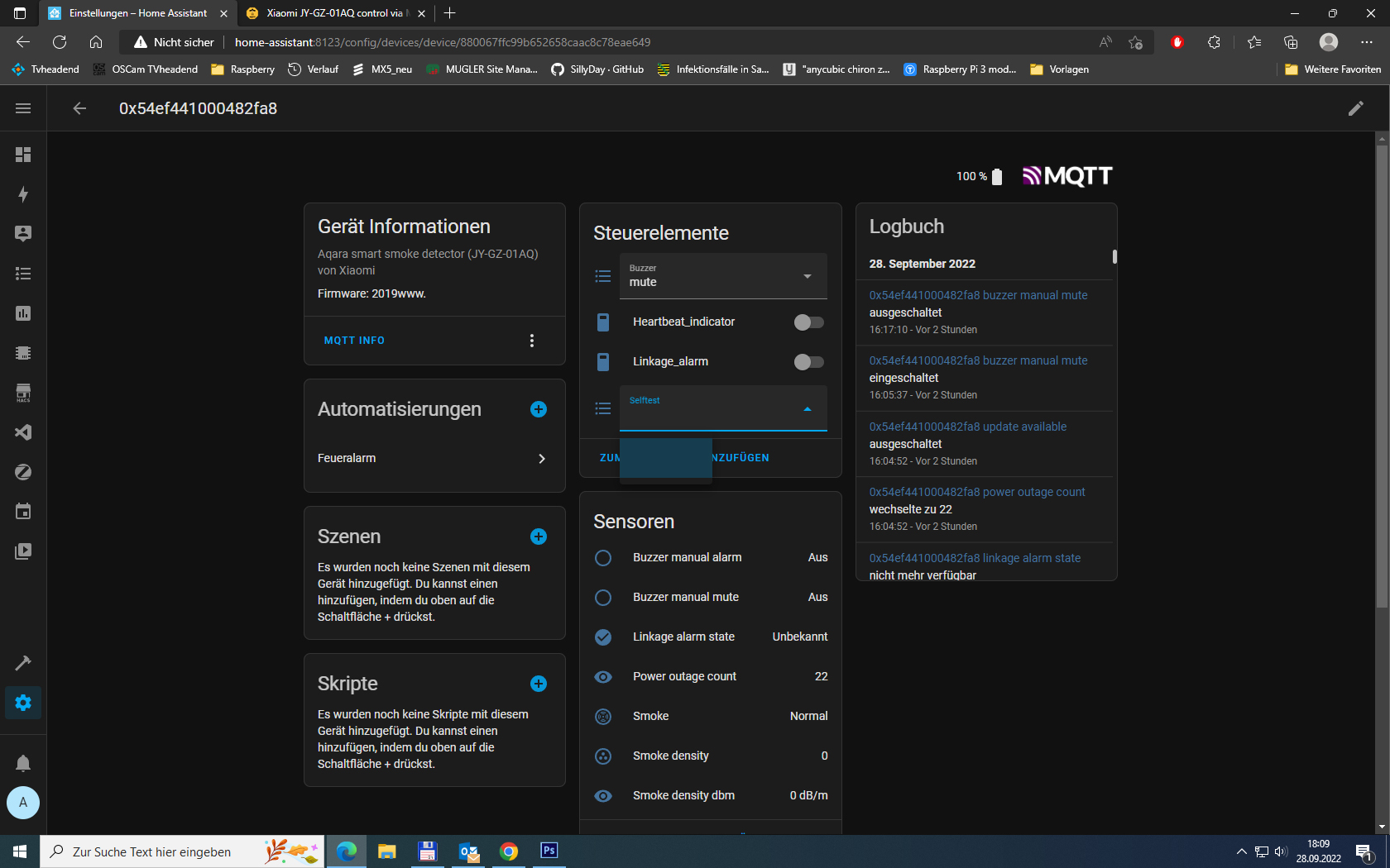 Xiaomi Jy Gz 01aq Selftest Not Working In Ha · Issue 14236 · Koenkkzigbee2mqtt · Github