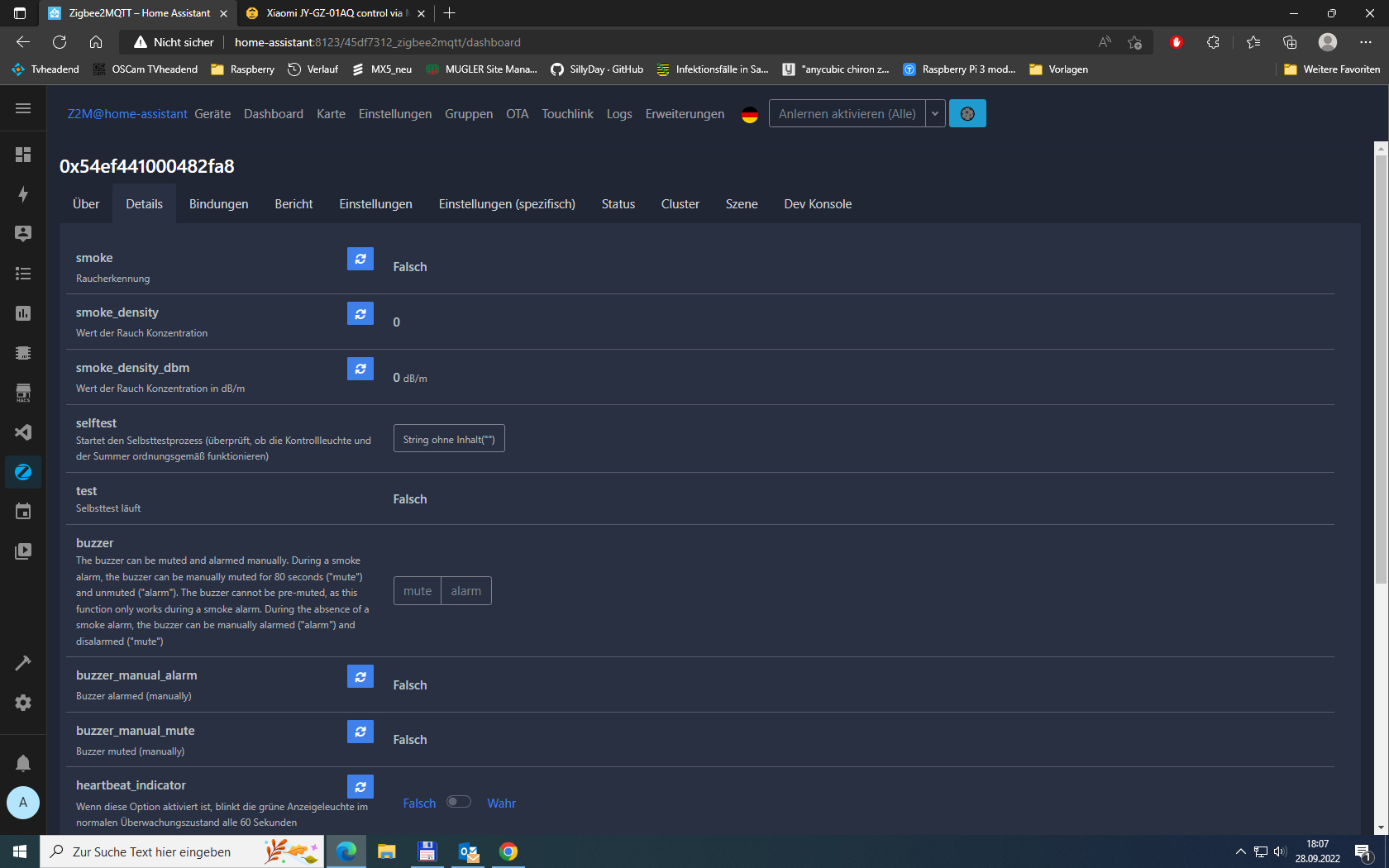 Xiaomi Jy Gz 01aq Selftest Not Working In Ha · Issue 14236 · Koenkkzigbee2mqtt · Github