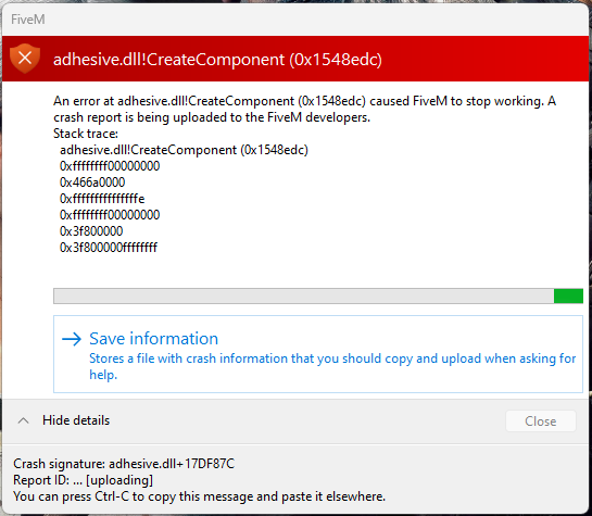 Multiple adhesive.dll crashes · Issue #2086 · citizenfx/fivem · GitHub