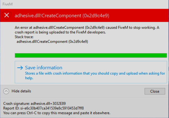 Multiple adhesive.dll crashes · Issue #2086 · citizenfx/fivem · GitHub