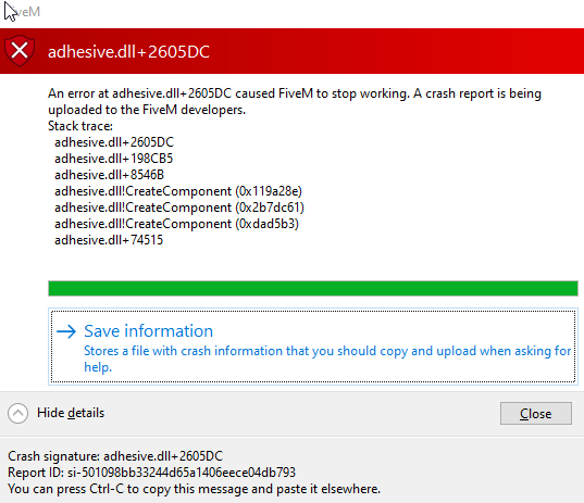 Multiple adhesive.dll crashes · Issue #2086 · citizenfx/fivem · GitHub