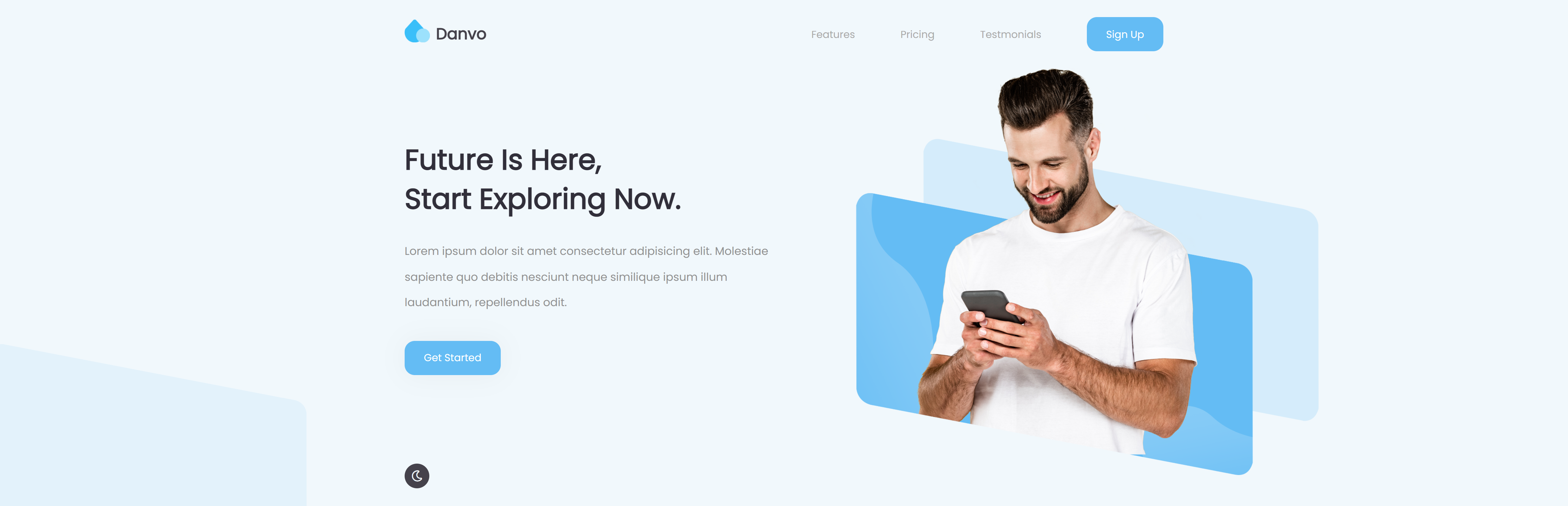 I want to add a Responsive landing Page created with HTML CSS and Js with dark light toggle and ...