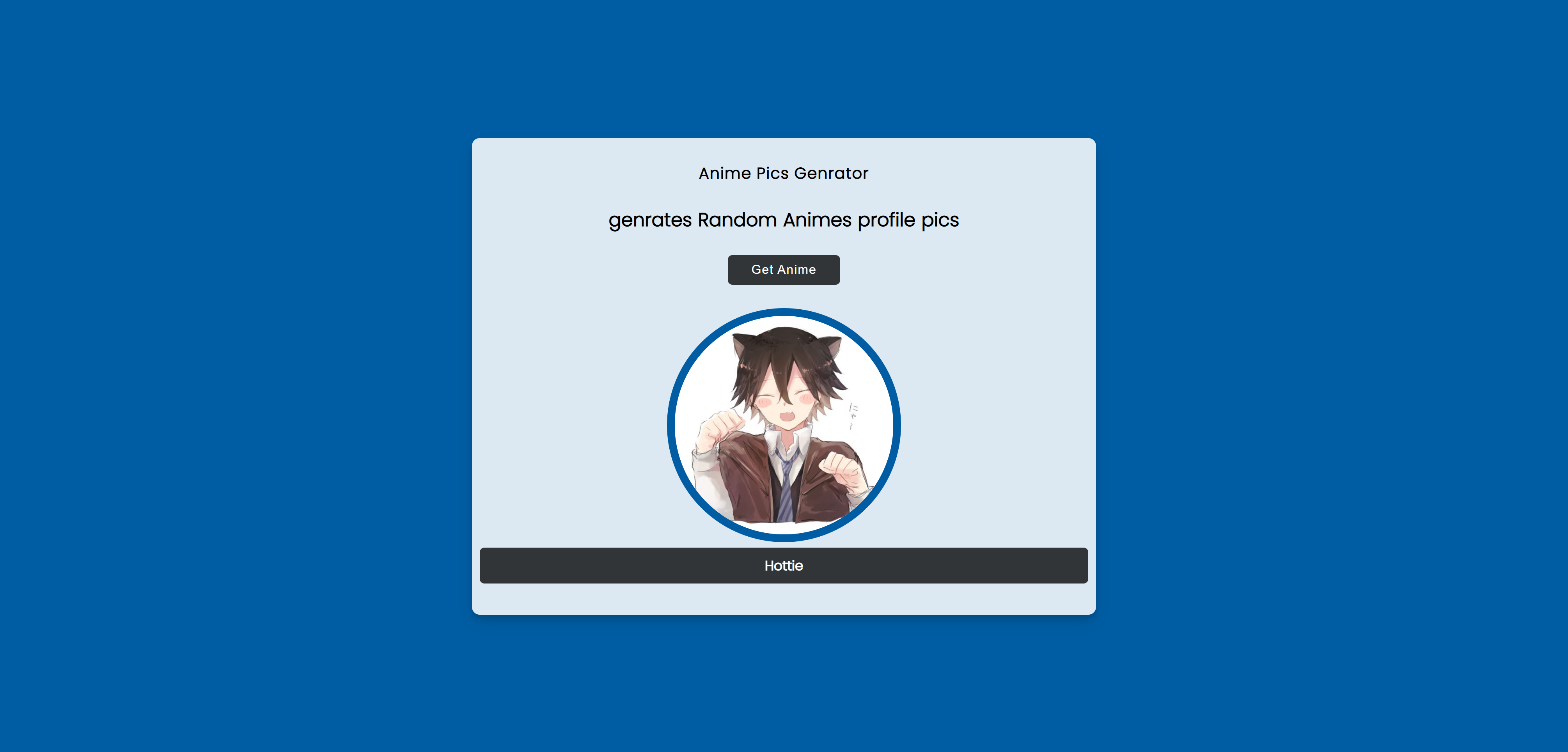 I Will Add A Random Anime Profile Pic Generator Created Using Js · Issue 156 · Dezenix Frontend