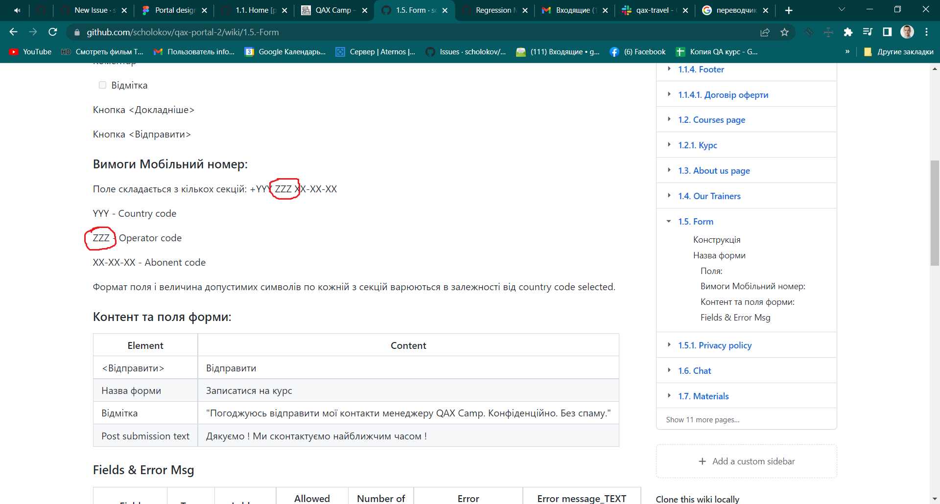 GitHub Wiki - Requarements to Phone number - Operator code consists 3 numbers · Issue #407 ...