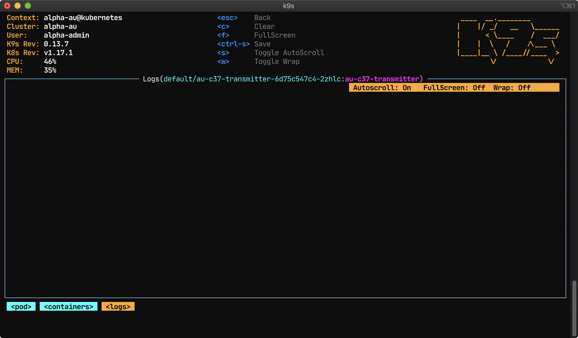No logs on several pods · Issue #523 · derailed/k9s · GitHub