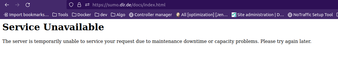 Can't access sumo documentation · Issue #12546 · eclipse-sumo/sumo · GitHub