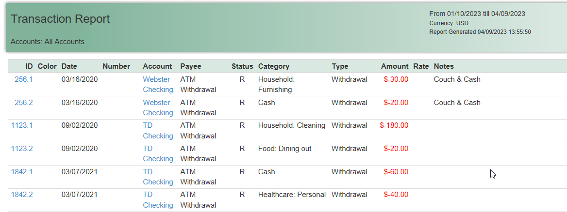 Range options in transaction filter have no effect · Issue #5813 ...