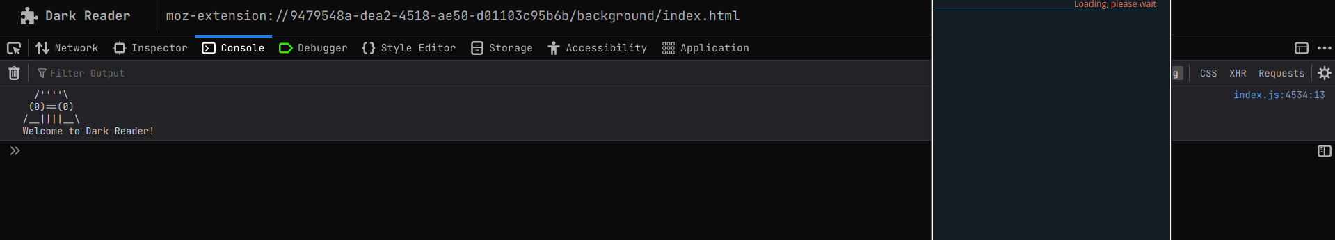 [Bug] Extension is stuck on "Loading Please Wait" · Issue #9088 · darkreader/darkreader · GitHub