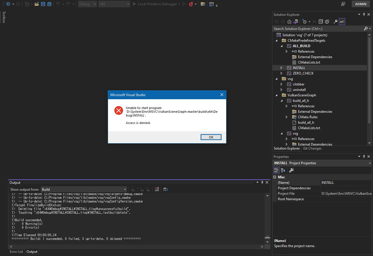 Unable to build on Windows 10 with VS2022 · Issue #518 · vsg-dev/VulkanSceneGraph · GitHub
