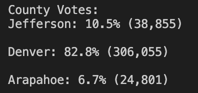 GitHub - jarney99/election-analysis: analyzing the election using python