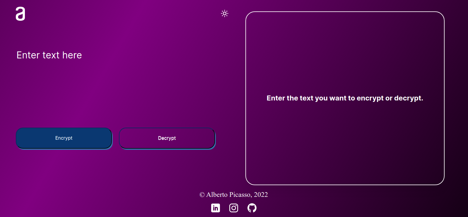 GitHub - A-Picasso/Encrypter-ChallengeOracleONE: First programming logic challenge made for the ...