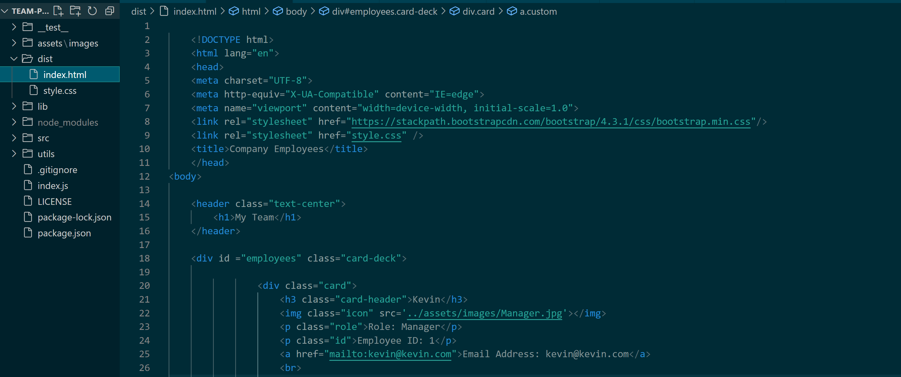 GitHub - hfang821/Team-Profile-Generator-BE: Nodejs and Inquirer Backend