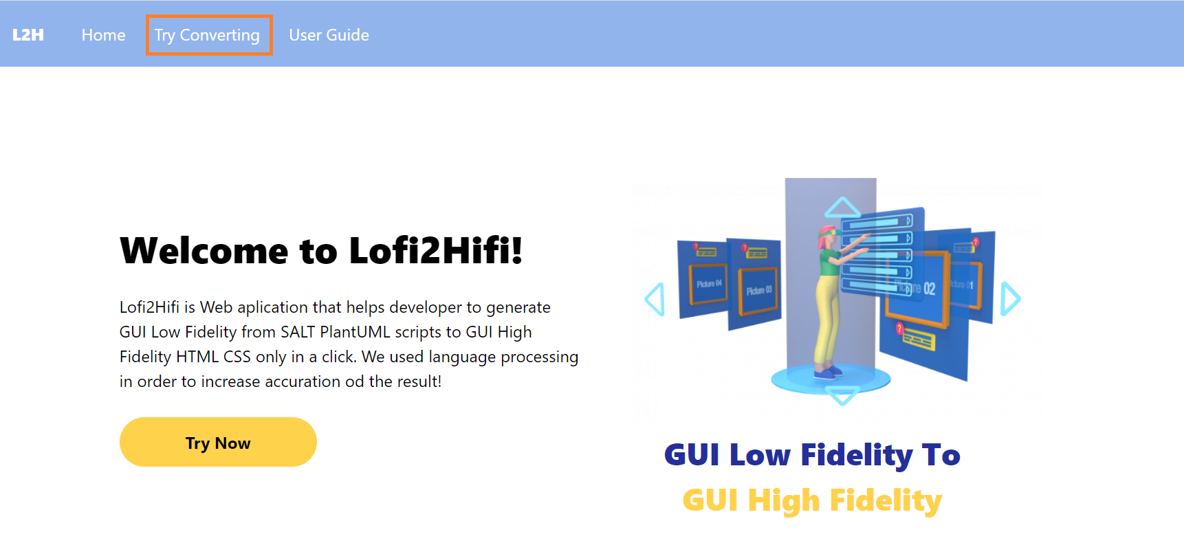 GitHub - AgileRE-2022/L2H: Generate GUI Low fidelity from SALT PlantUML ...
