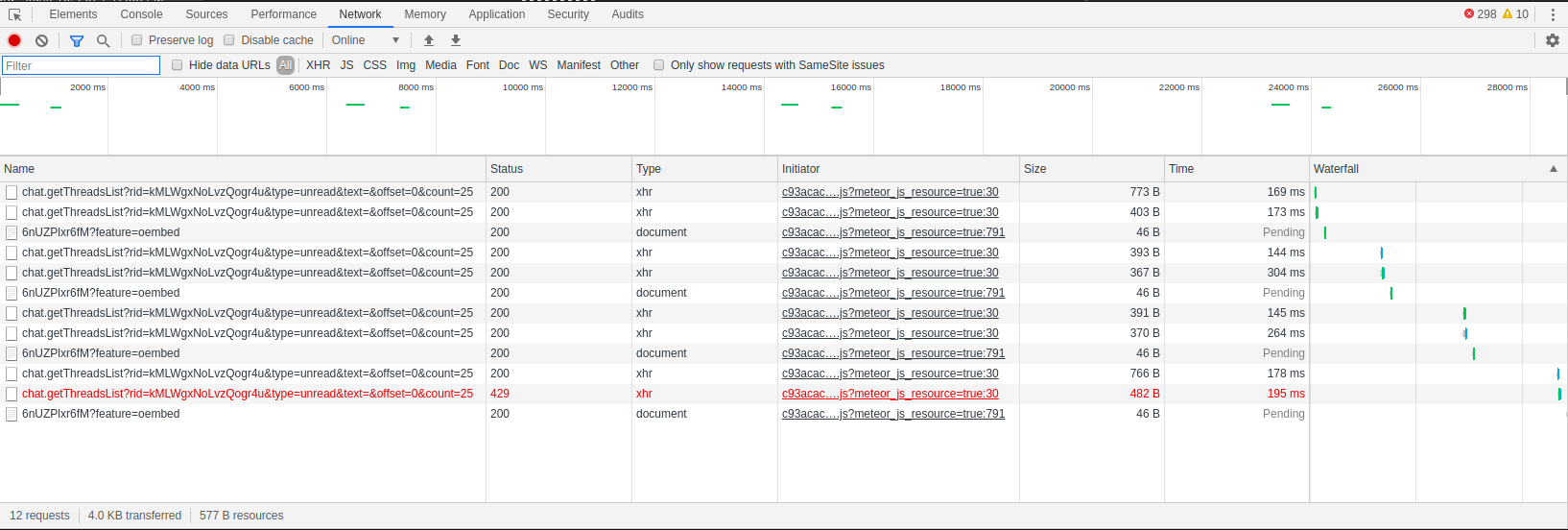 [Bug] Too many requests on open Thread list · Issue #22358 · RocketChat/Rocket.Chat · GitHub